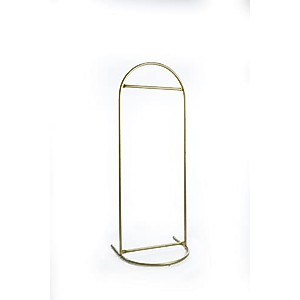 VEGAINDOOR Oval Metal Clothes Rack Strong Garment Rack, Industrial Clothing Rack,Heavy Duty Clothes Rack,Portable Clothing Rack Hanging Clothes Rack for Small Spaces and Rooms Gold,Black,White (Gold)