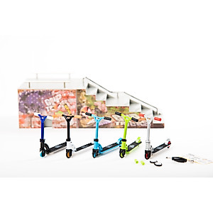 Grip and Tricks - 5Rider Finger Toy Box with 3 Finger Skates 1 Pair of Finger Roller Skates 1 Finger Scooter 14 Extra Mini Fingerboards Wheels and Accessories - 23 Pieces for 6+ Kids