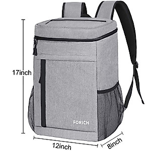 FORICH Soft Cooler Backpack Insulated Waterproof Backpack Cooler Bag Leak Proof Portable Small Cooler Backpacks to Work Lunch Travel Beach Camping Hiking Picnic Fishing Beer for Men Women