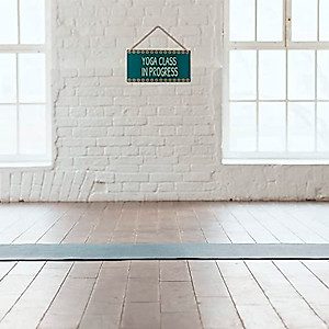Class in Session Door Sign Yoga Class in Progress Wood Signs Yoga Teacher Gifts Yoga Room Decor 6X12 inches
