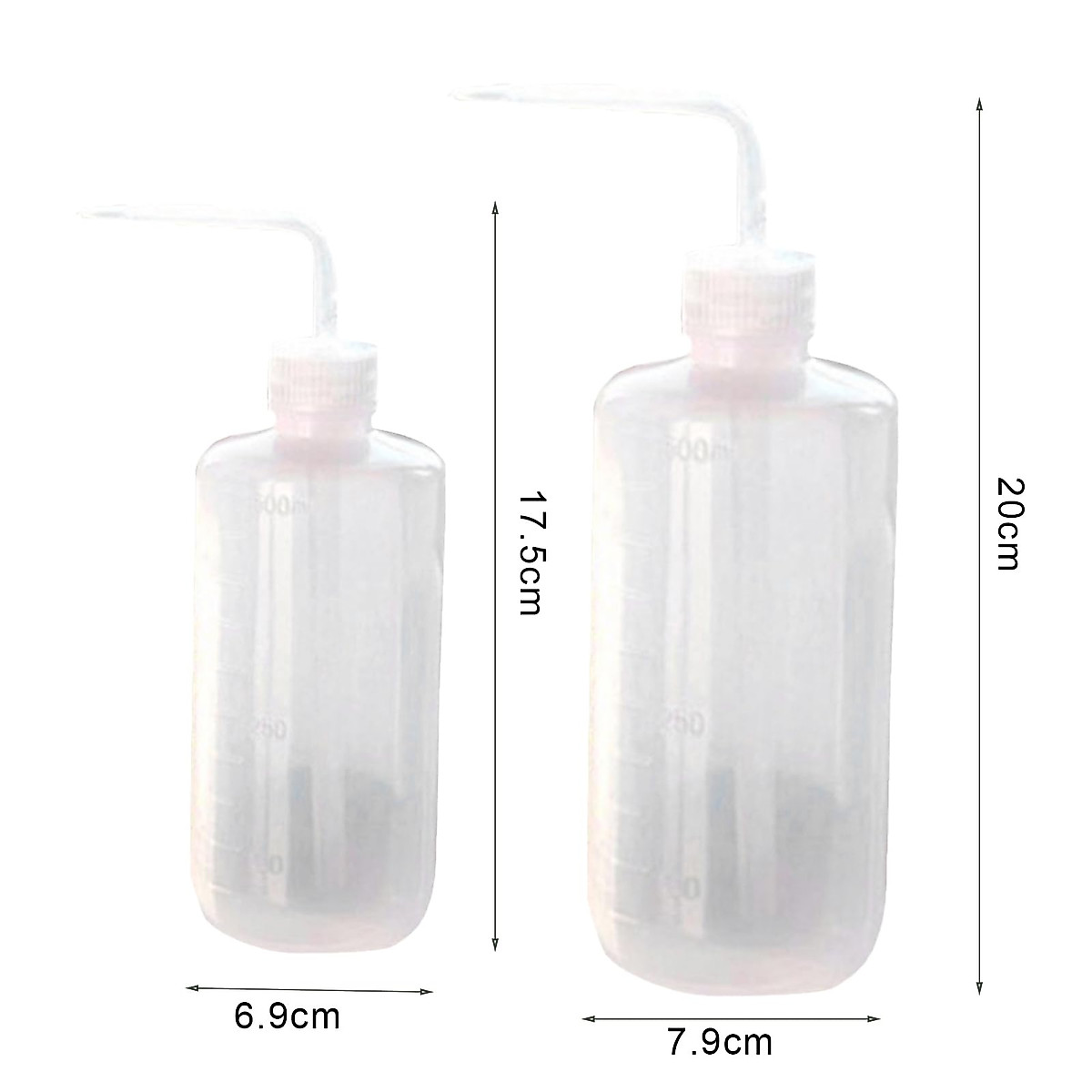 ulafbwur Wash Squirt Squeeze Bottle 250/500ml Curved Spout Plastic Watering Can Squirt Squeeze Spray Bottle for Home Office Sprinkling Can 250ml Bottle