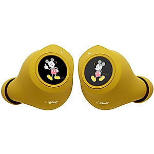 Disney Mickey Mouse Bluetooth Earbuds with Charging Case- Bluetooth Wireless Headset with Built-in Mic and 30 Hours of Playtime- Disneyland Essentials and Disney Gifts for Women and Men of All Ages