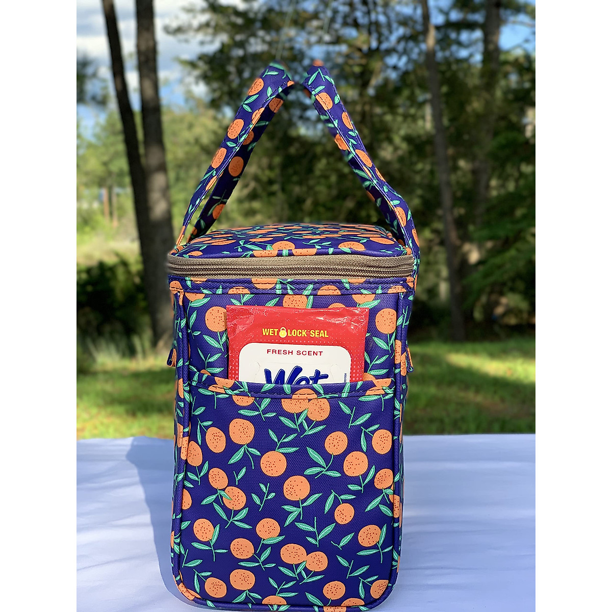 Kwang Min Patchwork Quilt Insulated Lunch Bag for Women,Reusable Lunch Box,Large Cooler for Office,Picnic Outdoors,Premium Waterproof Fabric,Ideal Classic Lunch Bag(Patchwork Quilt)