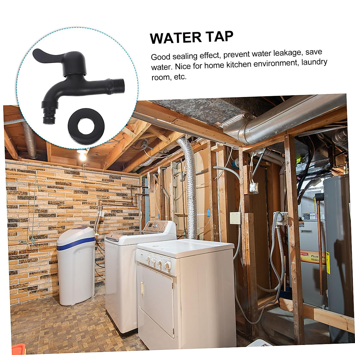 OSALADI 2pcs Washing Machine Faucet Sink Faucet Kitchen Faucets Faucet Washing Machine Water Faucet Outdoor Faucet Black Kitchen Faucet Kitchen Accessories Hose Faucet Stainless Steel Mop