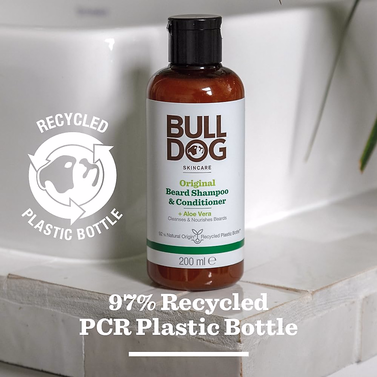 Bulldog Skincare Original Beard Shampoo & Conditioner 200ml - Beard Cleansing & Conditioning - For All Beard Types