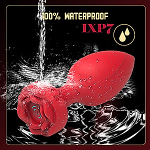 Anal Plug Sex Toys for Women, Vibrating Butt Plug Anal Toys Anal Vibrator Buttplug Sex Toys for Couples with 10 Vibration Mode, G Spot Anal Dildo Vibrators Prostat Massager Rose Sex Toy for Men Woman