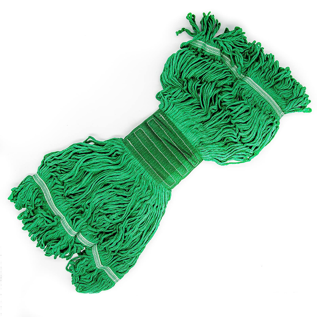 Barbunos Coniglio String Mop Head Looped-End Wet Refill Replacement Heavy Duty Cotton Commercial Industrial Grade Floor Cleaning Removable Washable - Blue & Green (Green, 2)