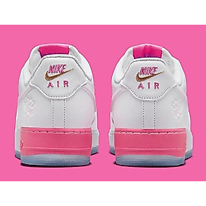 Nike Men's Air Force 1 07 PRM White/Lotus Pink-Yellow Gold (FD0778 100) - 11