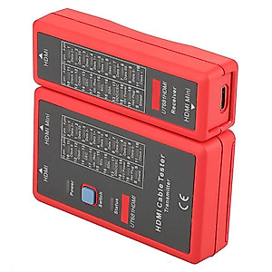 HDMI Mini-HDMI Battery Operated Data High Definition Cable Tester Continuity Checker 20 LED Light Status Indictor to Check Disorder Short Open and Cross Connection