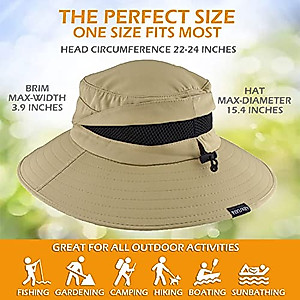 EINSKEY Men's Sun Hat, Rain Waterproof UV Protection Wide Brim Bucket Hat for Beach Travel Golf Safari Garden Fishing Hiking