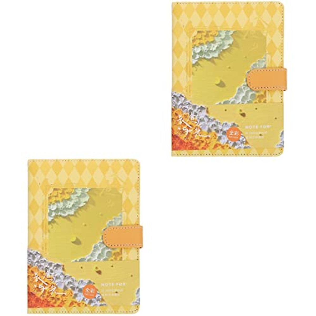 DEPILA 3 pcs Leather Small Stationery Stamping Writers Button Notepads Notebook Natural Note Writing Hardcover Account Memo Multipurpose Notepad Office Journal Plan School Subject Travel Note pad ( Co