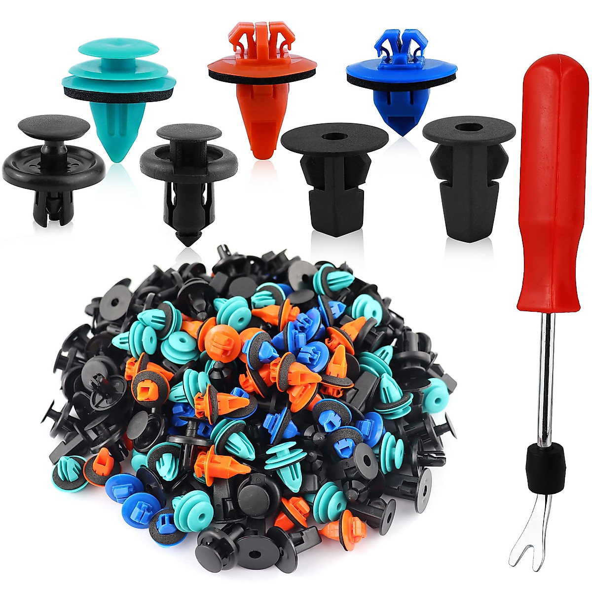 Car Fender Flare Retainer Clips 210PCS Plastic Fastener Rivets Bumper Fender Liner Automotive Push Pins for Toyota 4Runner RAV4 FJ Cruiser Tacoma Replace 75397-35010 75495-35010 90189-06013