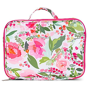 Mary Square Charlotte Floral Peony Water Resistant Soft Cooler Insulated Lunch Bag Tote