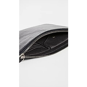 Madewell Women's The Leather Pouch Clutch, True Black, One Size