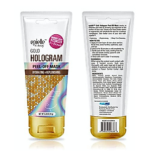 Epielle Hologram Peel Off Face Masks, Glitter Peel Off Mask, Toning & Calming, 8 variety packs (Single-Use Testers)