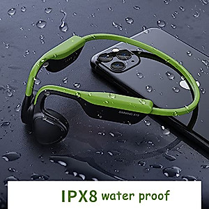 TWEE Waterproof Bone Conduction Headphones for Swimming Open Ear Wireless Bluetooth Headset Sports Earbuds 8G Memory Suitable for Swimming, Running and Other Fitness Activities MP3 Player