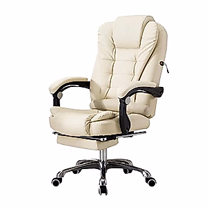 BZLSFHZ Office Chair Multifunction Office Computer Chair Swivel Reclining Boss Chair Household Study Room