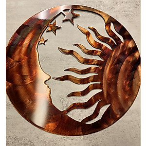 The Moon, the Sun and the Stars Metal Wall Art