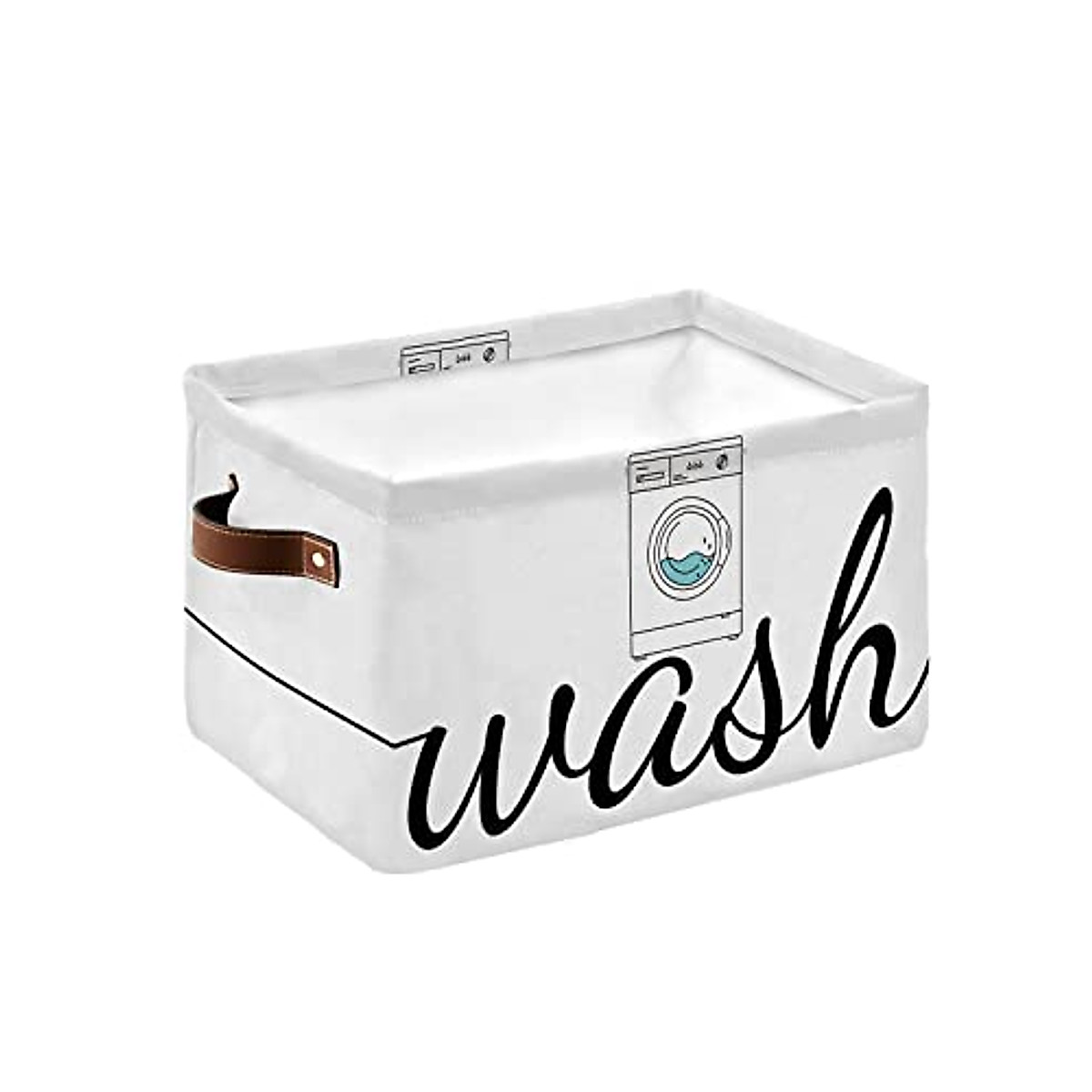 Laundry Room Storage Bins 1 Pack, Large Waterproof Storage Baskets for Shelves Closet, Washing Machine to Washing Clothes Storage Basket Foldable Storage Box Cube Storage Organizer with Handles