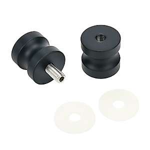 Semetall 2 Pack Back-to-Back Bathroom Door Handles,Solid Stainless Steel Shower Glass Door Knob,Small Pulls for Glass Door (Black,2.48" Height)