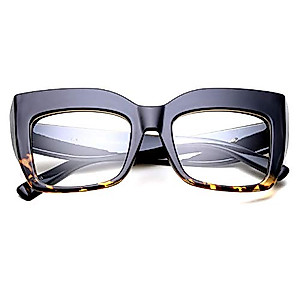 FEISEDY Square Oversized Glasses Frame Eyewear Women B2475