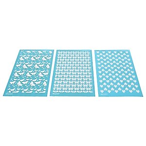Screen Printing Kit, Reusable DIY Practical Skill Exercises Build Imagination Polymer Clay Silk Screen Stencils for Home Decoration (201, 207, 224)