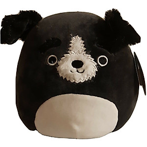 Squishmallows Official Kellytoy Plush 8 Inch Squishy Soft Plush Toy Animals (Paulie Black Dog)