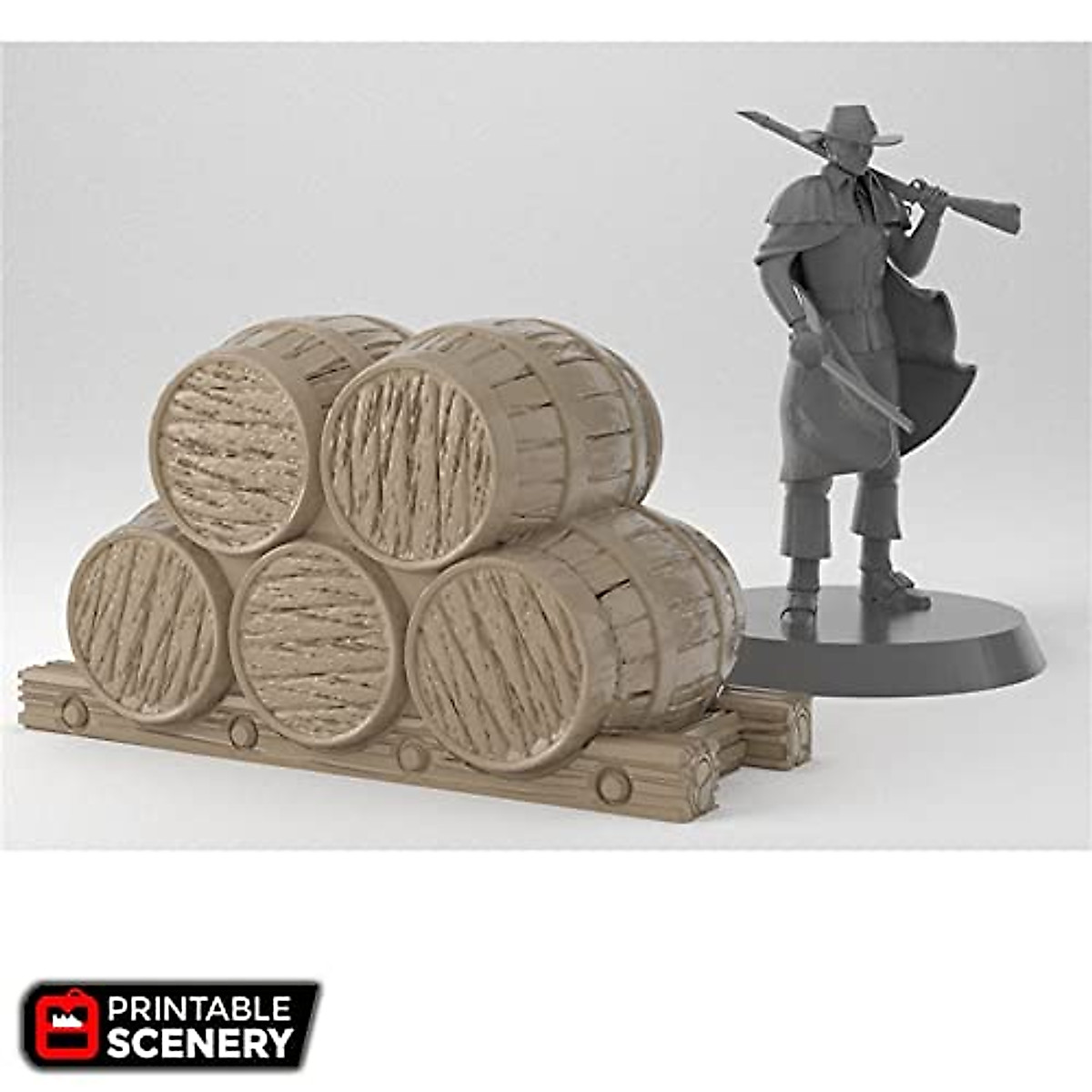 Cargo Piles Scatter Terrain DND Scenery Terrain 3D Printed 28mm Paintable Miniatures for Dungeons and Dragons Pathfinder, Warhammer 40k Tabletop Games