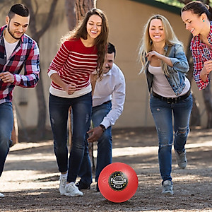 Jerify 12 Pack 8.5 Inch Playground Balls Rubber Kickballs Bulk 6 Colors Dodgeballs Bouncy Balls Inflatable Dodgeballs Sport Balls for Adults Indoors Outdoors Games Gym Exercise(Bright Colors)