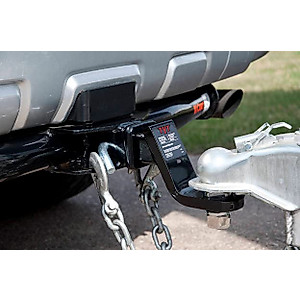 TYT Trailer Hitch Mount with 2" Ball,Free Advanced Hitch Lock, 4" Drop,Forged Solid Steel Towing Fits 2" Receiver, 2" Chrome Ball Head, 7,500 lbs, Black