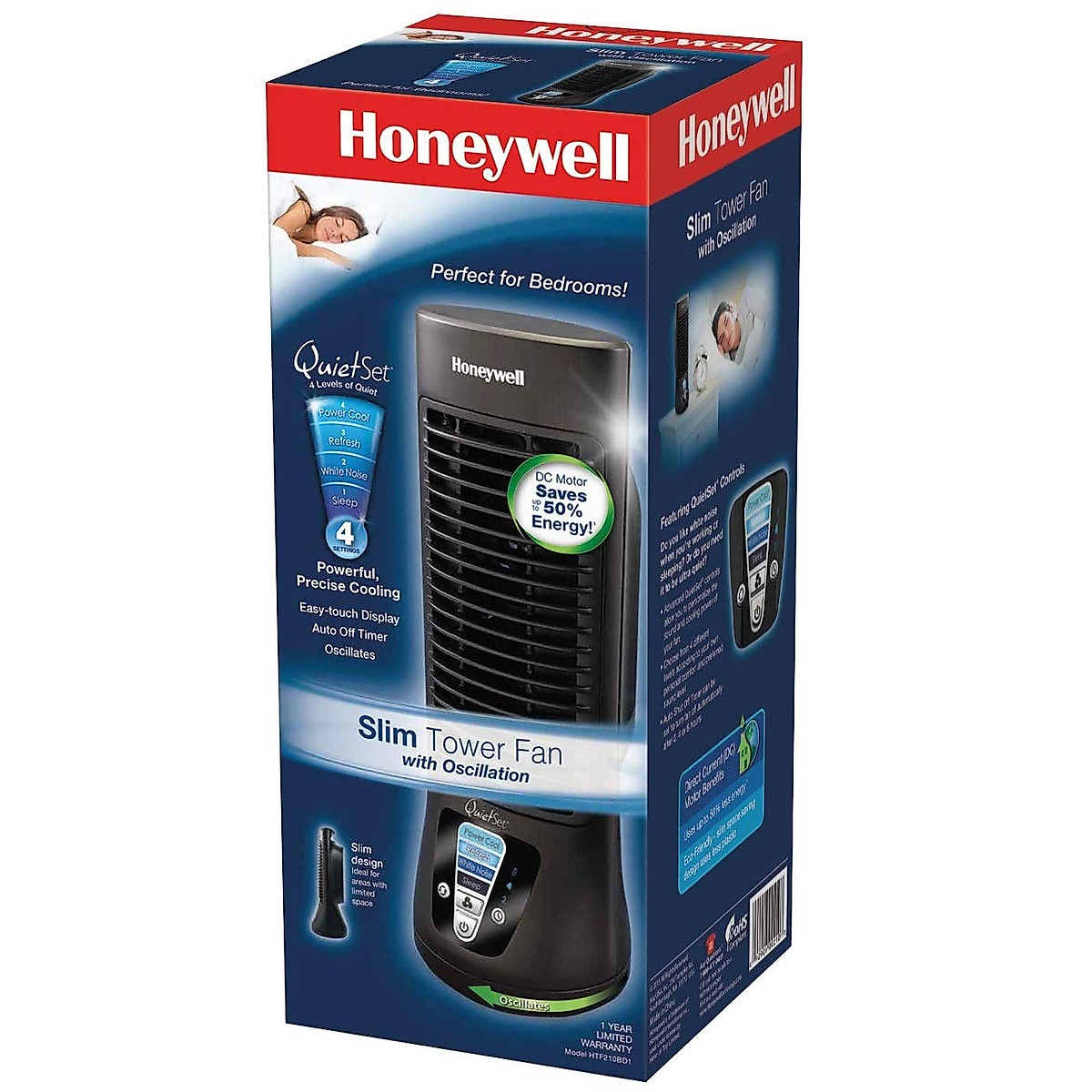 Honeywell HTF210B Quiet Set Personal Table Fan (2 Pack)