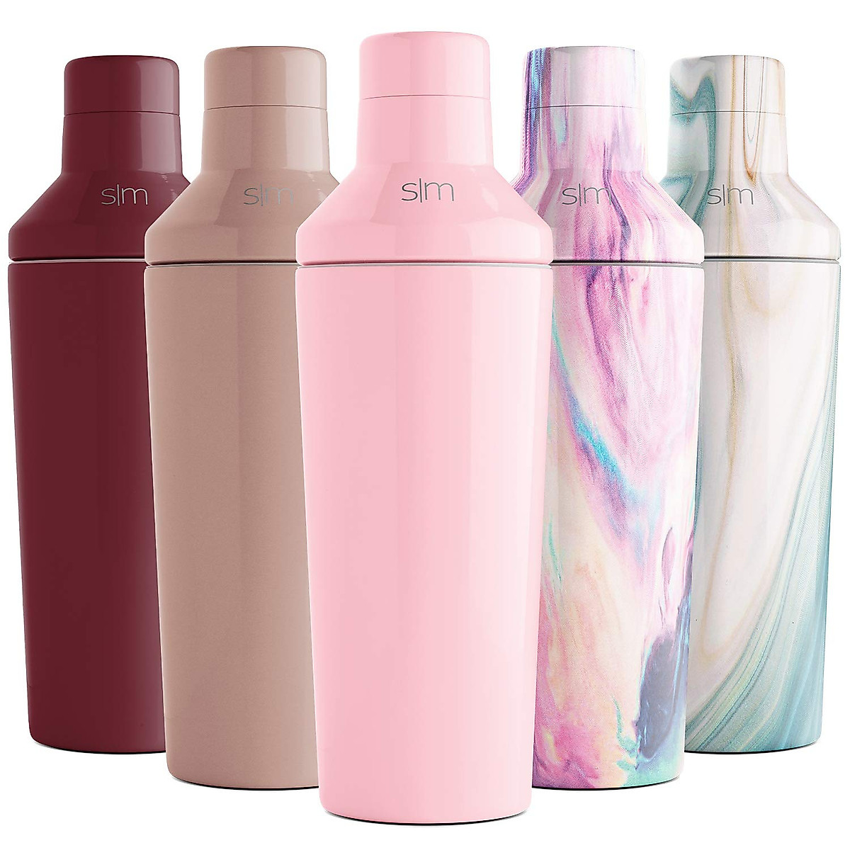 Simple Modern Cocktail Shaker Set with Jigger Lid | Stainless Steel Boston Shaker Insulated Martini Mixer for Mocktails | Gifts for Men Women Him Her | Classic Collection | 20oz | Cream Leopard