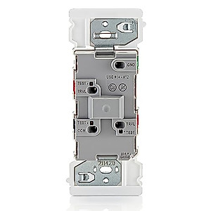 Leviton E5603-SW Decora Edge 15 Amp 3-Way Rocker Switch, White