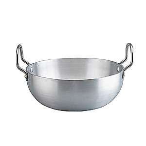 Sahishnu Online & Marketing Indian Kadai,Frying Pan,Aluminum Indian Kadai, Aluminum Kadai Size No. 13