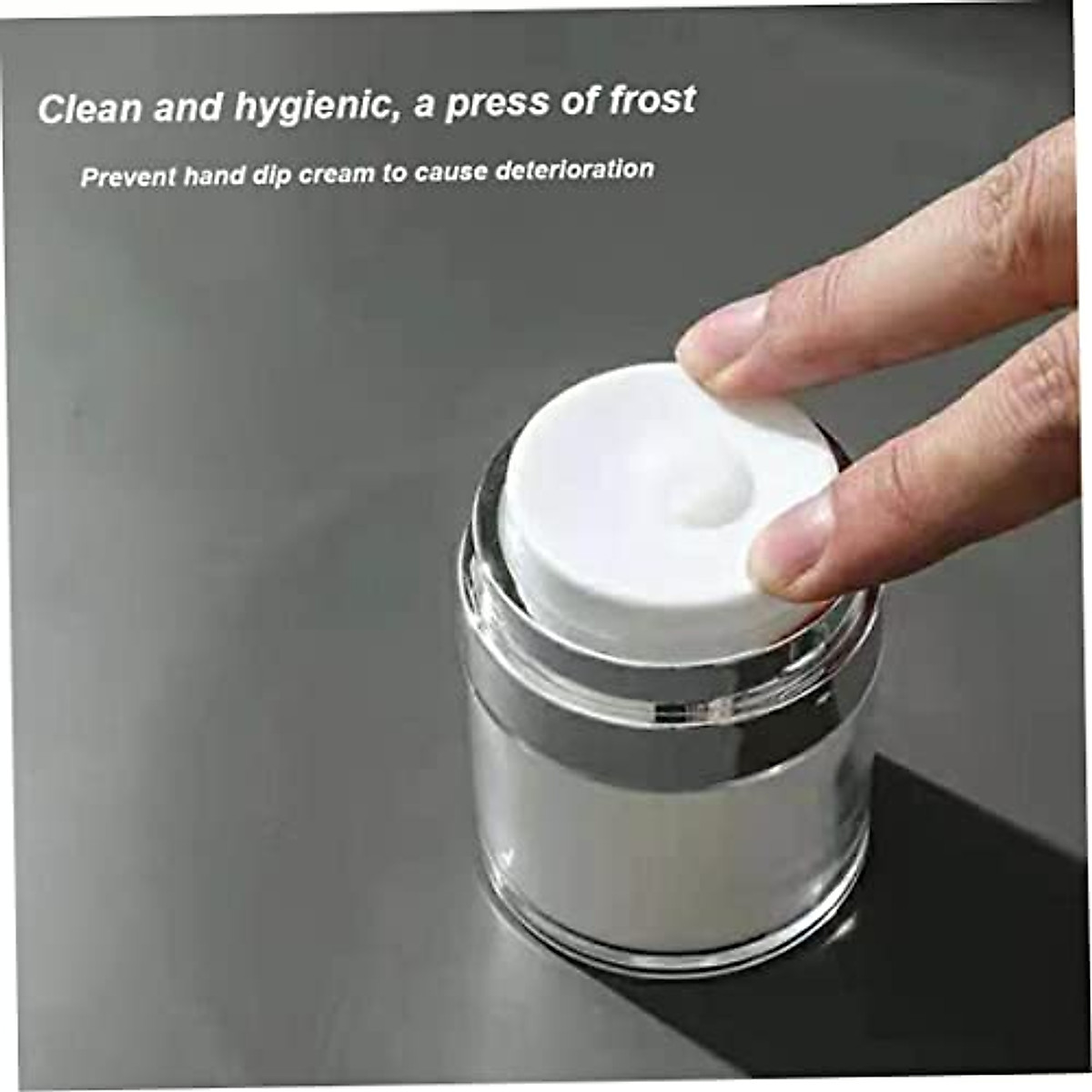 KUYYFDS Airless Pump Jar Empty Refillable Travel Cream Bottle Portable Cosmetic Container 30mlcream Bottle,Airless Pump Jar,Cream Container,Refillable Bottle,Travel Cream Pots,Lotion Pump Containers