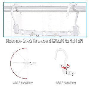 Space Saving Hangers, 8 PCS 5 Holes Plastic Closet Organizers and Storage Shirt Organizer for College Dorm Room