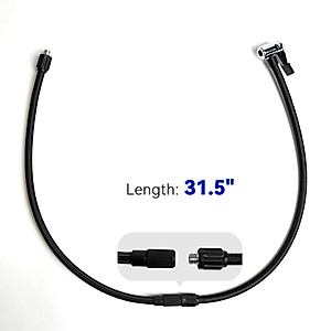 LEXIN Tire Inflator Hose Extension, Lock-On Air Chuck with Hose and Presta Valve Adapter Ball Needle, Air Compressor Twist On Convert to Lock On Connection, Compatible with LEXIN P5/P4