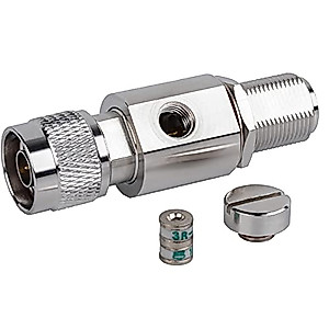 Lightning Arrestor N Type Male to Female Frequency 0-6 GHz 50 ohm, 90V Gas Discharge Tube,Lightning Protection Arrestor Converter (Lightning arrestor 6G N Male to Female)