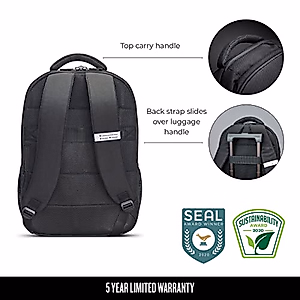 Solo Re:Define Laptop Backpack, Black, 15.6"