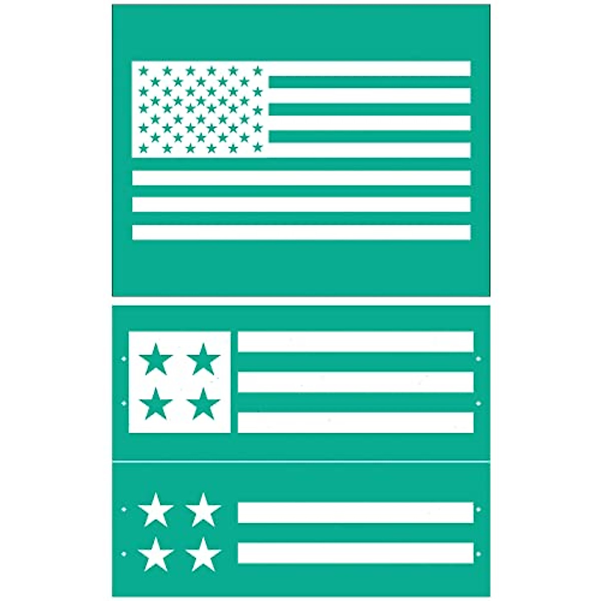 BOOLOOEN Silk Screen Stencils Self-Adhesive Mesh Transfer Stencil Reusable Washable Mesh Stencil for Wood Fabric DIY Home Decor 2pcs set 8.5x11inch (U.S. Flag)