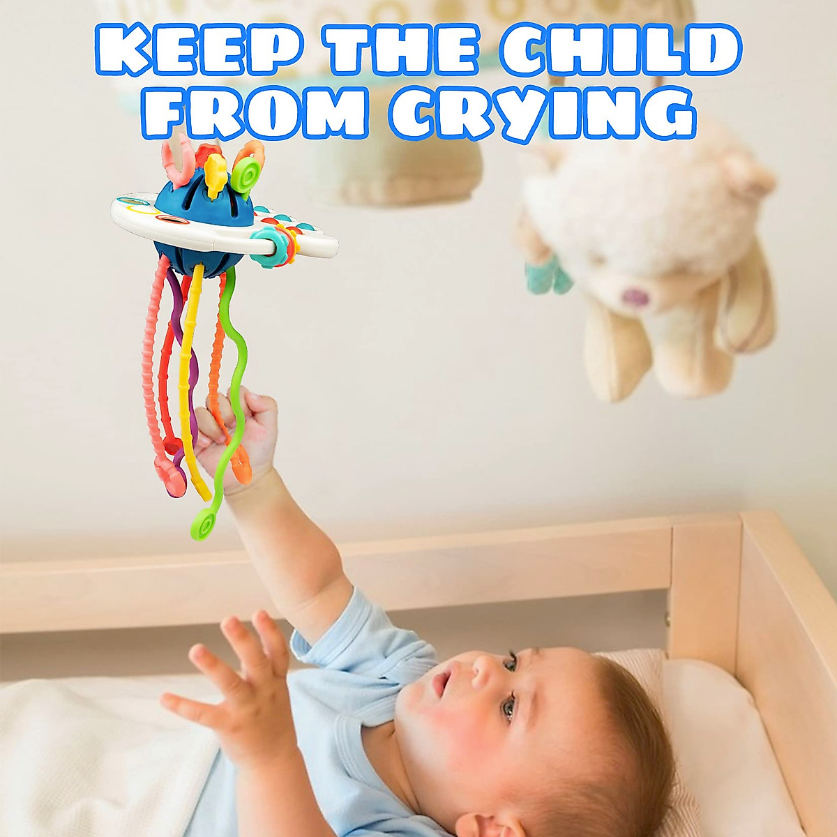 Xouduxpl Baby Toys, Montessori Toy for 6-12 12-18 Months Toddler Babies, Sensory Toy, Motor Skills & Pull String Activity for 1 2 3 4 5 6 Years Old Infant Boy Girl Easter Gifts