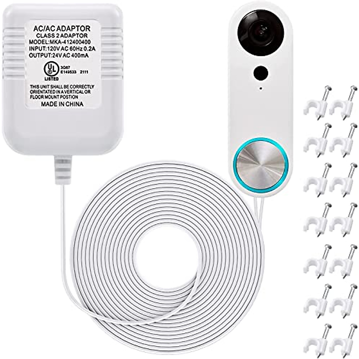 24V Doorbell Power Supply Adapter | C Wire | Ring/Nest Compatible