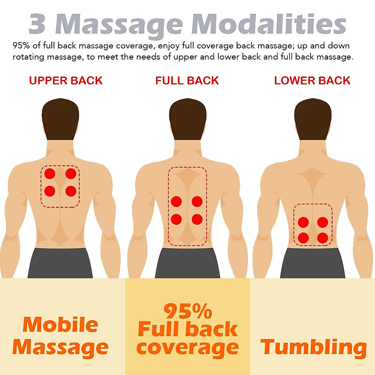 Folding Shiatsu Massage Chair Recliner Chair with Adjustable Backrest and Back Heating Portable Living Room Chair Accent Full Back Electric Full Back Massage Best Gift for Home Office ，Black