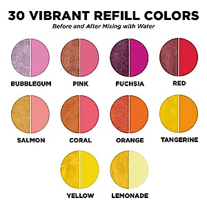 Tulip One-Step Tie-Dye Refills, Color Wheel, Permanent Fabric Dye, 30 Pack