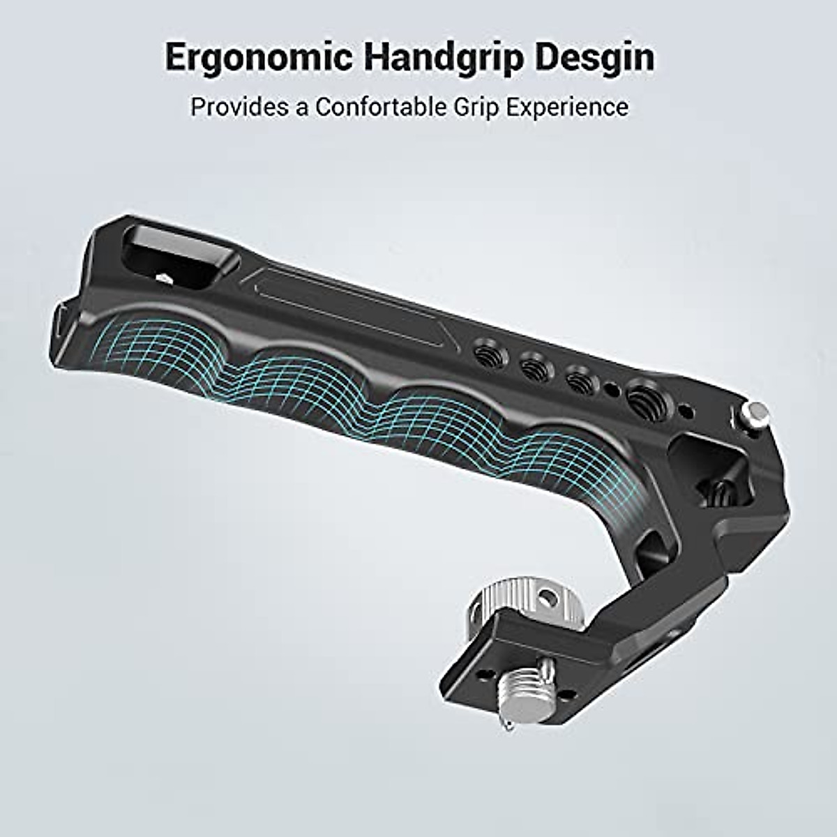SmallRig Ergonomic Handle with Locating Holes for ARRI, Anti-Off Designed Cold Shoe Adapter - 2165