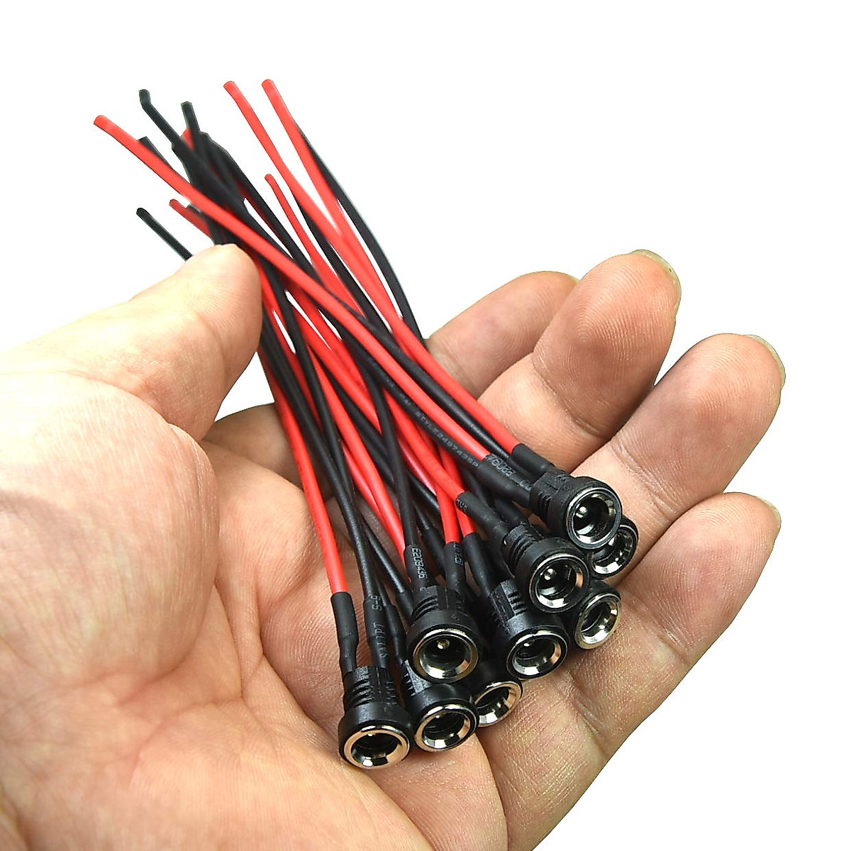 5Pcs 5.5mm x 2.1mm DC Power Supply Jack Socket Female Panel Mount Connection,dc-022B dc Jack with Wires