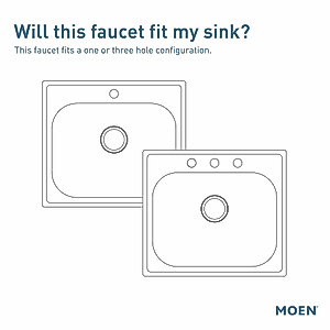 Moen Sleek Matte Black One Handle, Single-Hole Pulldown Kitchen Faucet with PowerBoost Technology for Faster Water Flow, Moder Kitchen Sink Faucet with Pulldown Sprayer, 7864BL