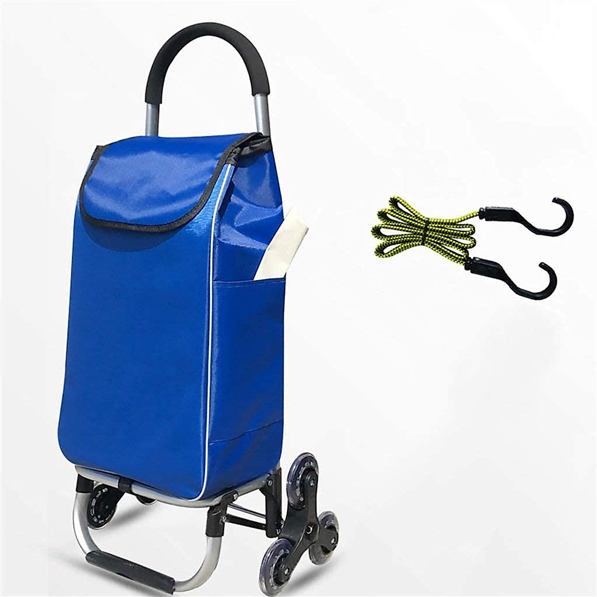 Shopping Trolley on Wheels Multi Function Shopping Cart Travel Aluminum Alloy Cart Collapsible Portable Three Rounds Lever Car Small Trailer Trolley Storage Hand Trucks,Red Wine ,Shopping Trolle