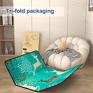 Mapuon Heavy Duty Desk Chair Mat for Carpet & Hardwood Floors, 48" x 36" Exquisite Jacquard Floor Mat Office Chair Mat for Carpeted Floors and Hardwood Floor for Home Office