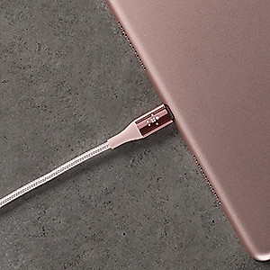 Belkin MIXIT DuraTek Lightning to USB Cable - MFi-Certified iPhone Charging Cable for iPhone 11, 11 Pro, 11 Pro Max, XS, XS Max, XR, X, 8/8 Plus and more (4ft/1.2m), Rose Gold
